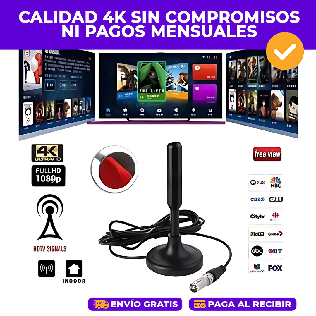 Antena TV AirSignal Pro - Conéctate a la señal sin complicaciones, sin