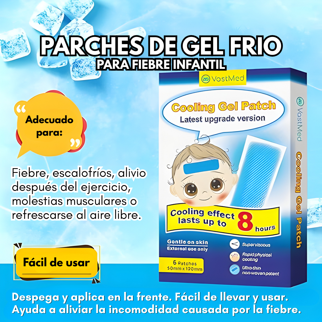 PARCHES DE GEL FRÍO PARA FIEBRE INFANTIL – Alivio refrescante, confort