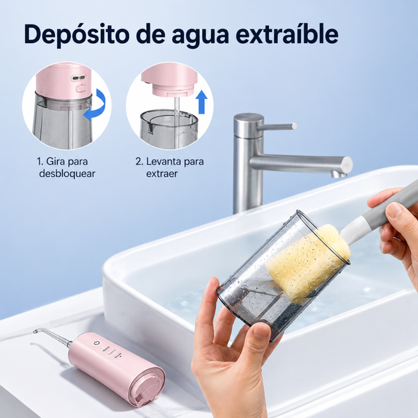 IRRIGADOR BUCAL GRANDE – Limpieza profunda para cuidar dientes y encía