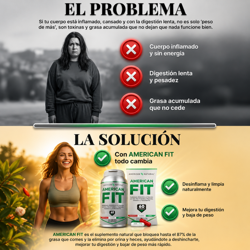 AMERICAN FIT AMERICAN NATURAL 60 CÁPSULAS – Apoyo digestivo diario par